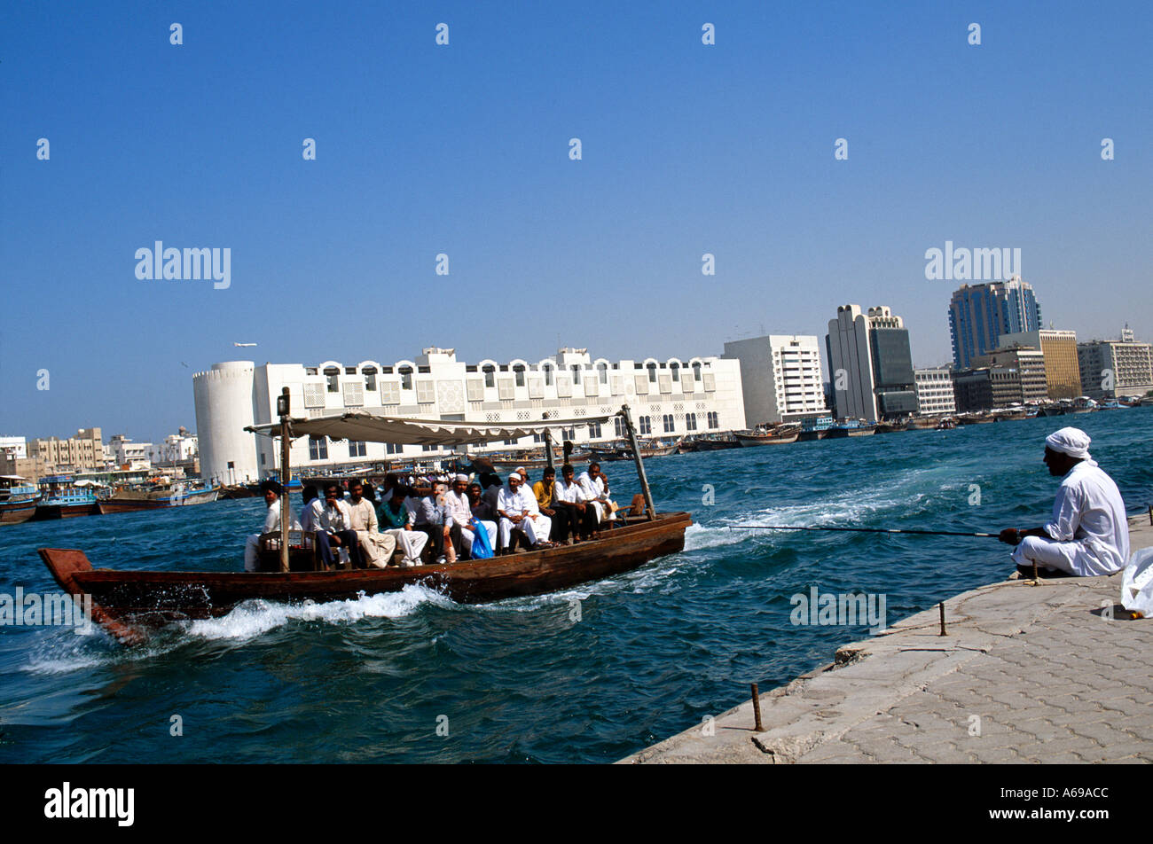 The waterfront of Dubai Creek Dubai United Arab Emirates Stock Photo ...