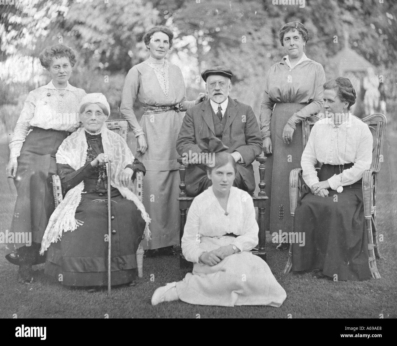 Edwardian family Group Portrait England 1919 Stock Photo - Alamy