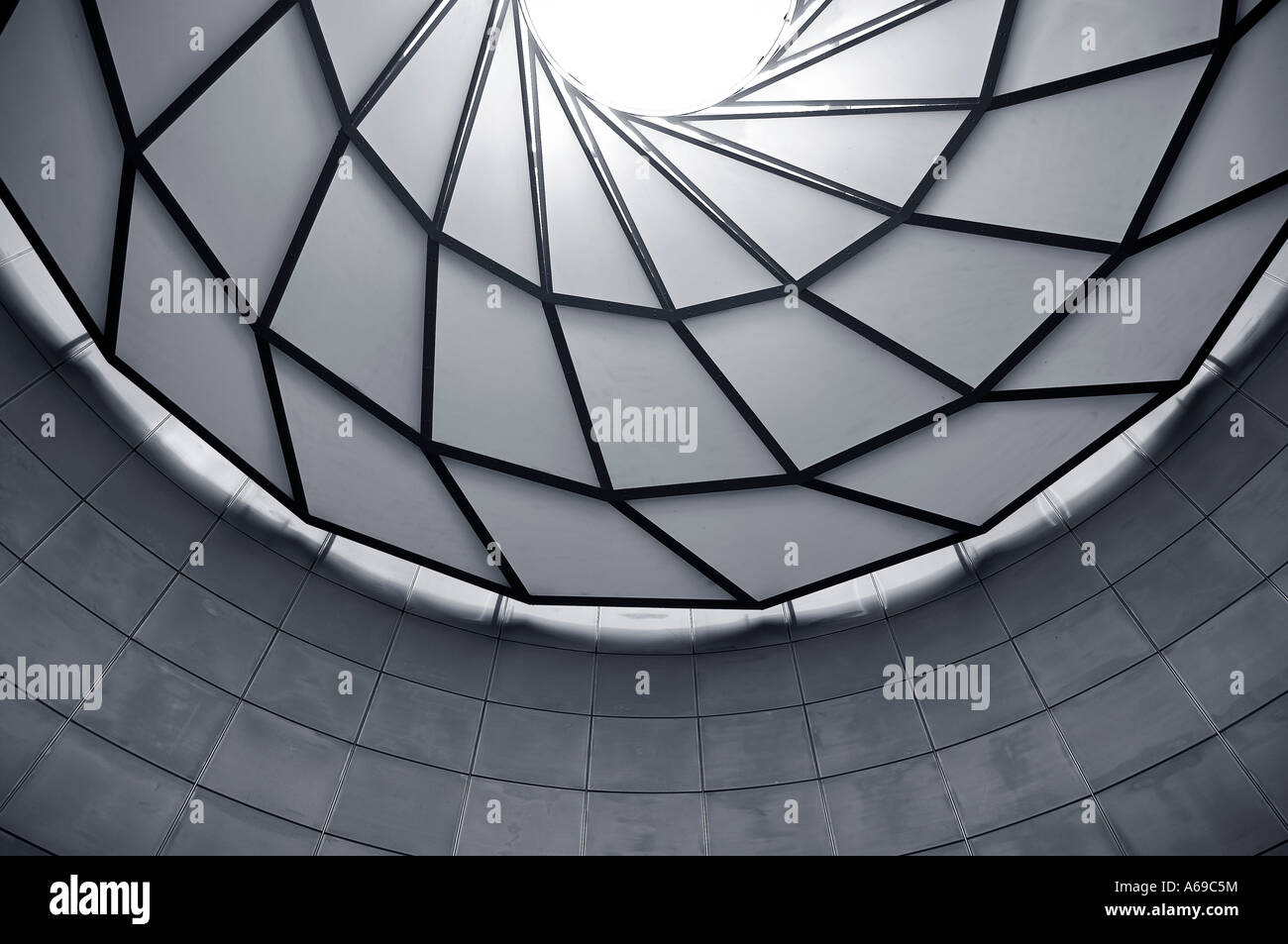 Geometric shape of an Industrial architectural wall and ceiling Stock ...