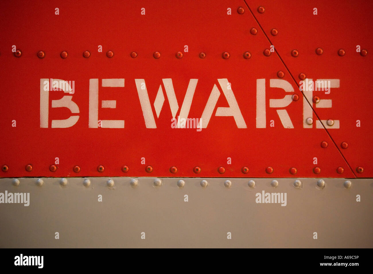 Beware warning signage Stock Photo - Alamy