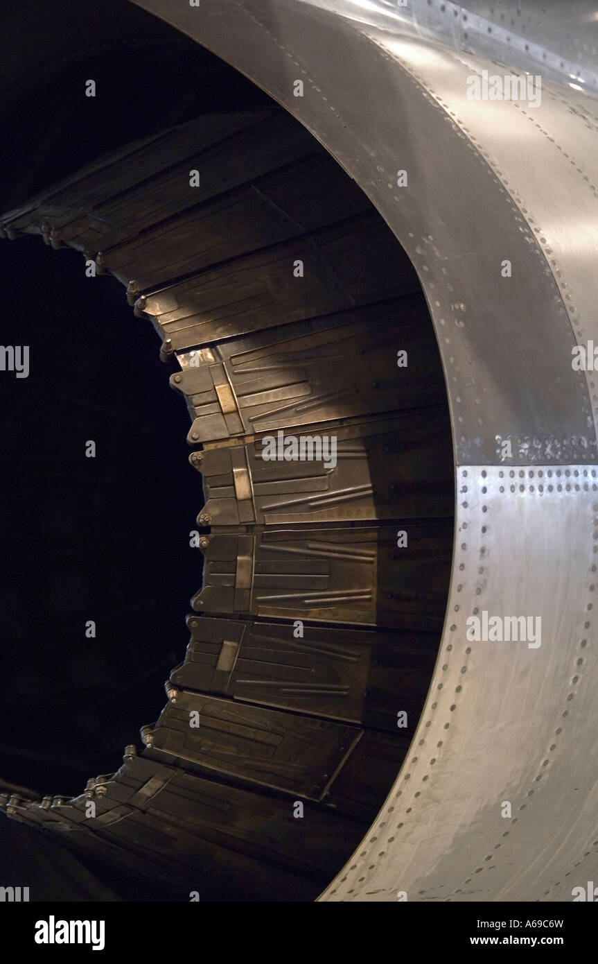 Close-up of vintage jet engine Stock Photo - Alamy