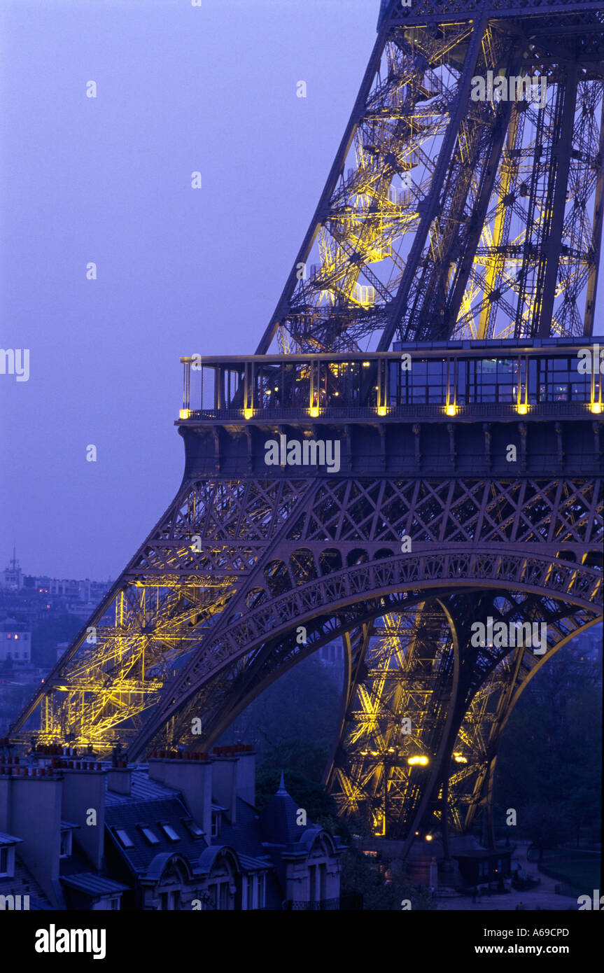 Europe, France, Paris, Eiffel Tower at Night, Close-up Stock Photo - Alamy