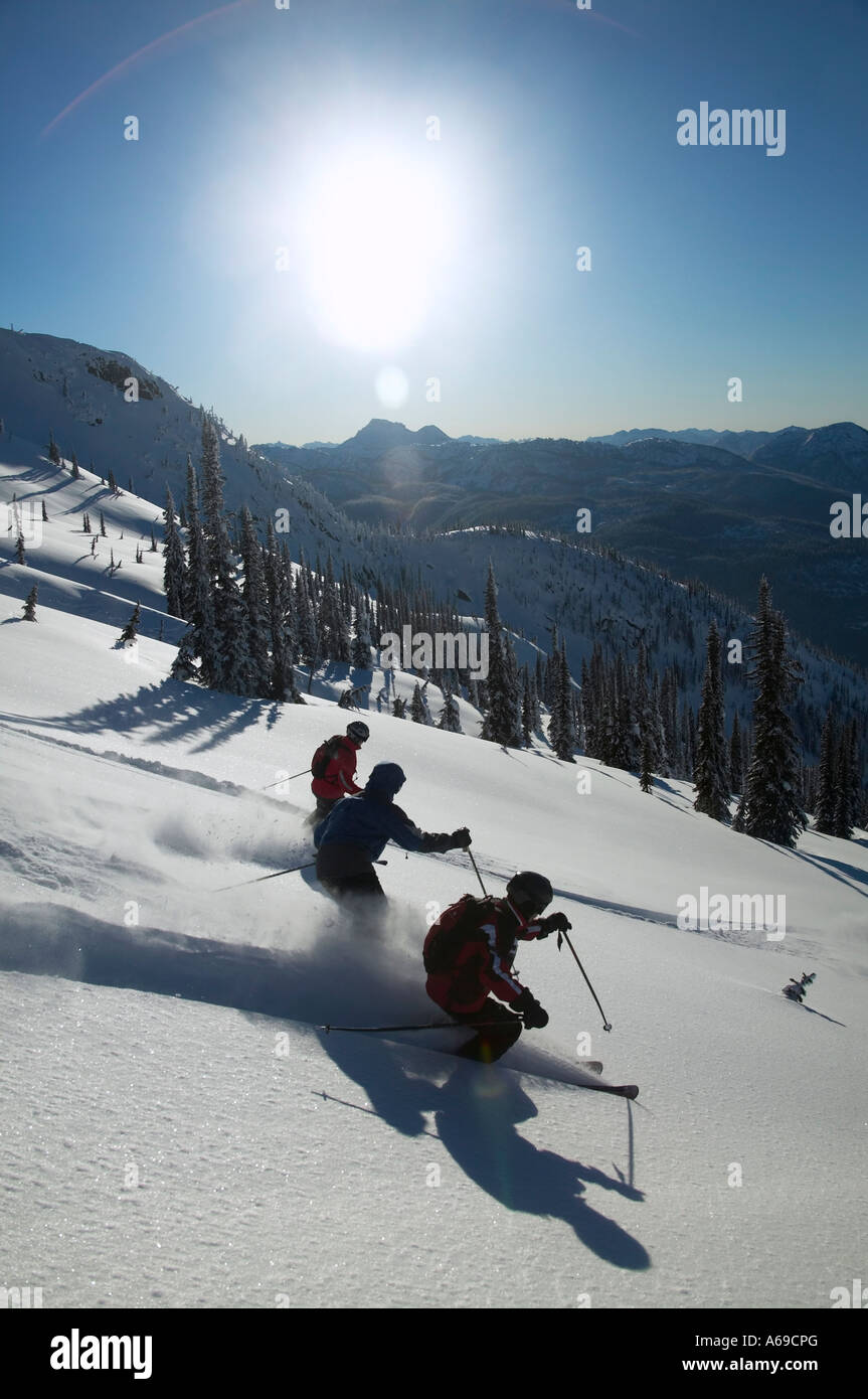 skiing on Mt. Mackenzie,revelstoke british columbia,canada Stock Photo ...