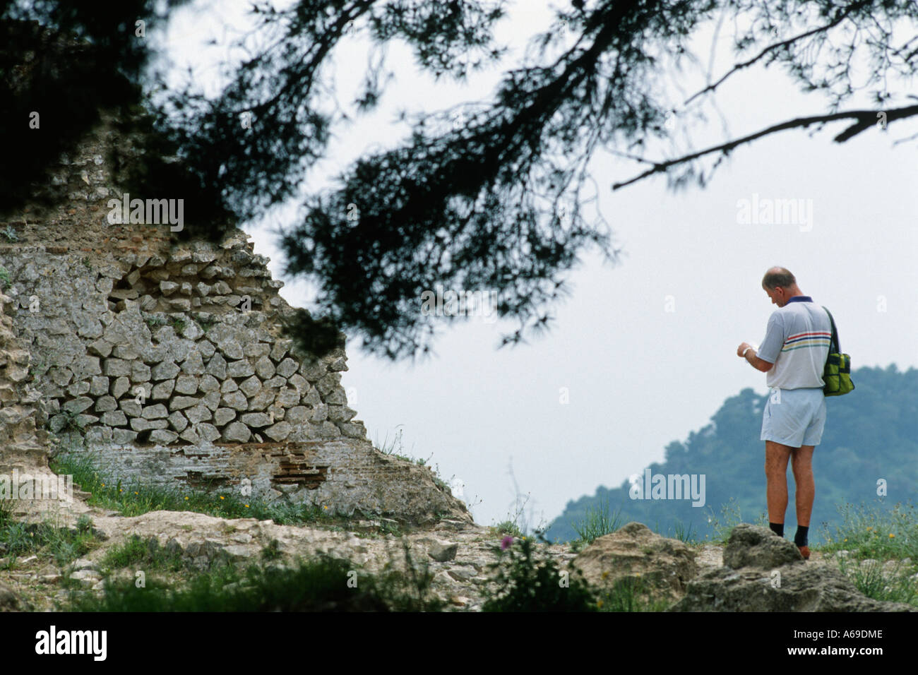 Capri Italy Archaeological remains of Tiberius Villa Jovis Anacapri ...