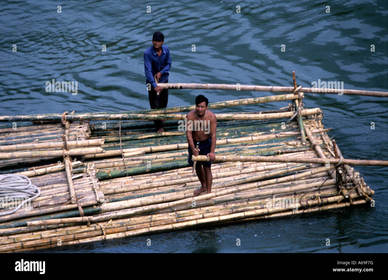 Bamboo raft vietnam hi-res stock photography and images - Alamy