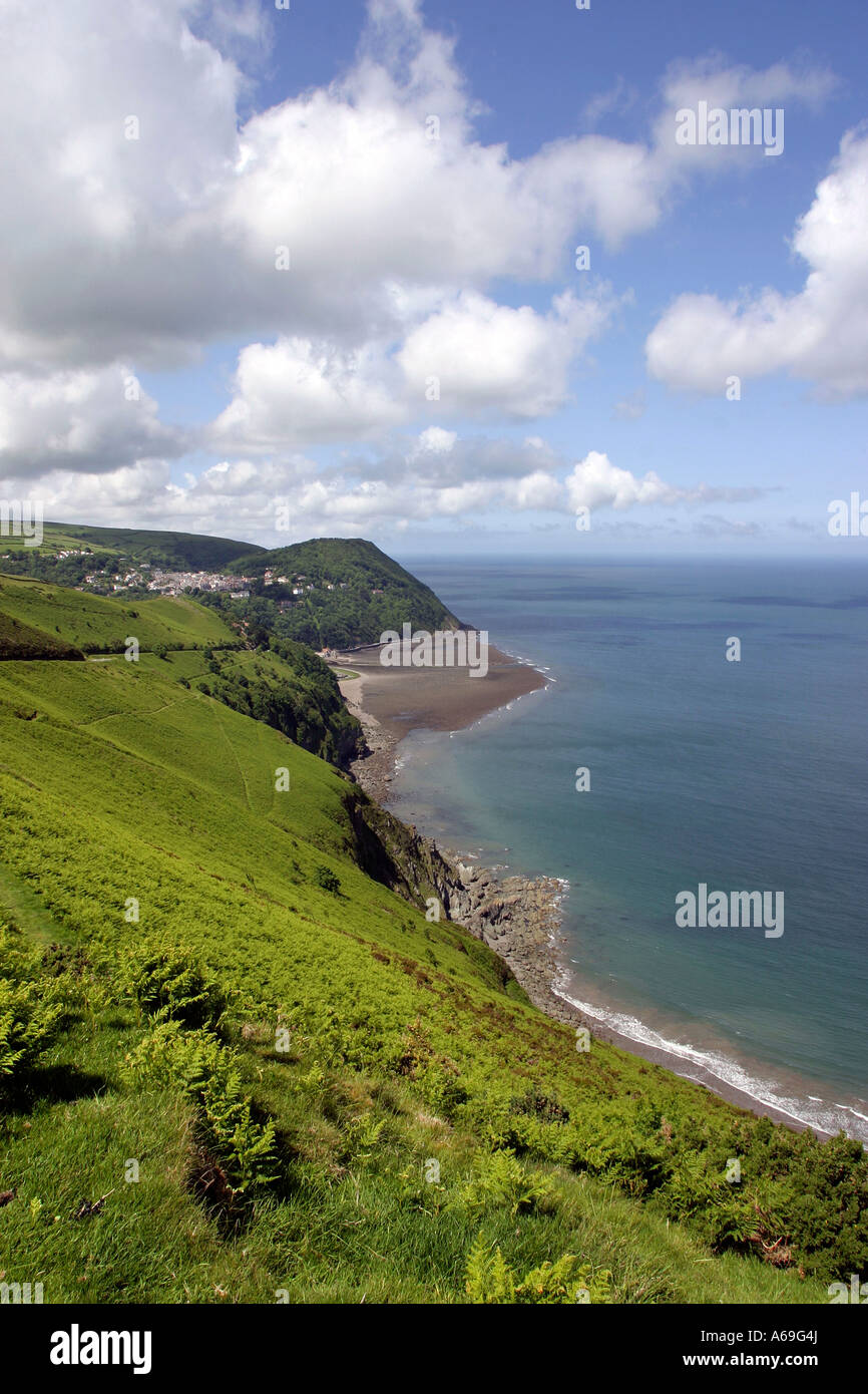 UK North Devon coastline from Countisbury Hill Stock Photo - Alamy