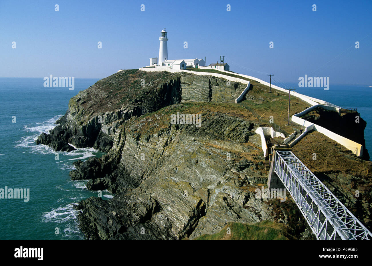 South Stack Lighthouse Anglesey Wales Stock Photo - Alamy