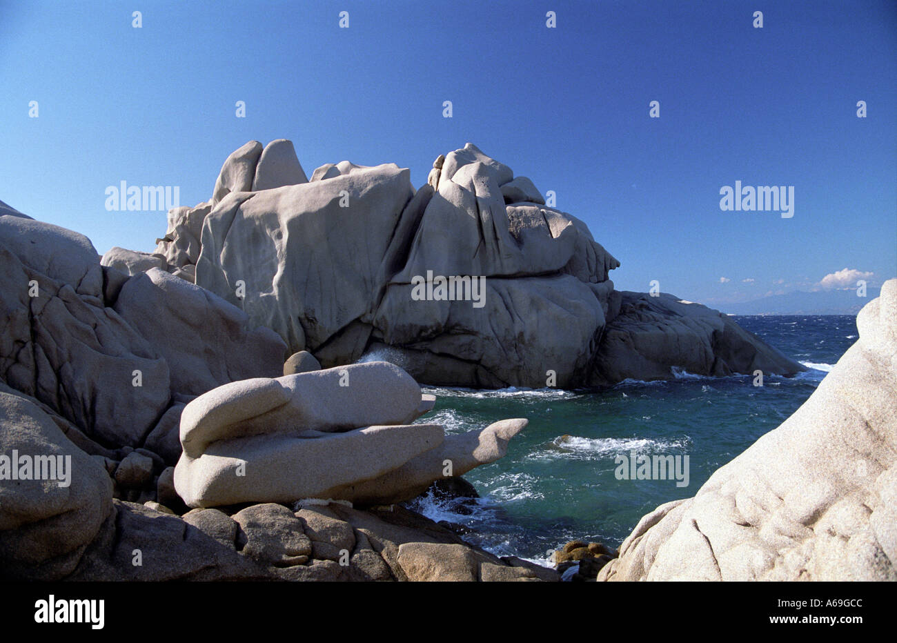 Wind Swept Granite Rock Formations North Coast Sardinia Stock Photo - Alamy