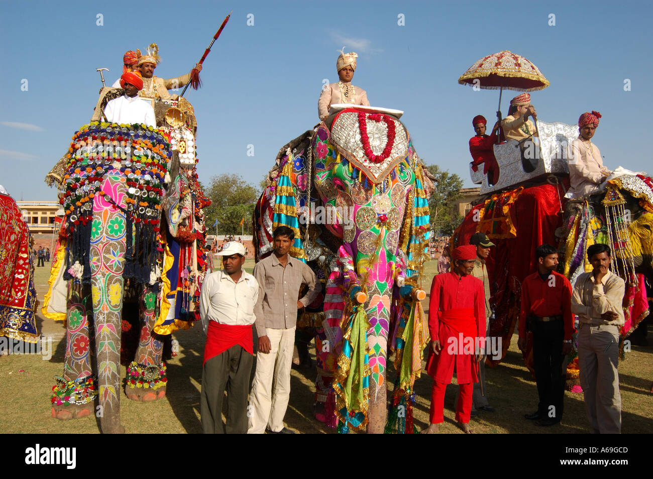 Elephant parade during Jaipur Elephant Festival Stock Photo: 3755212 ...