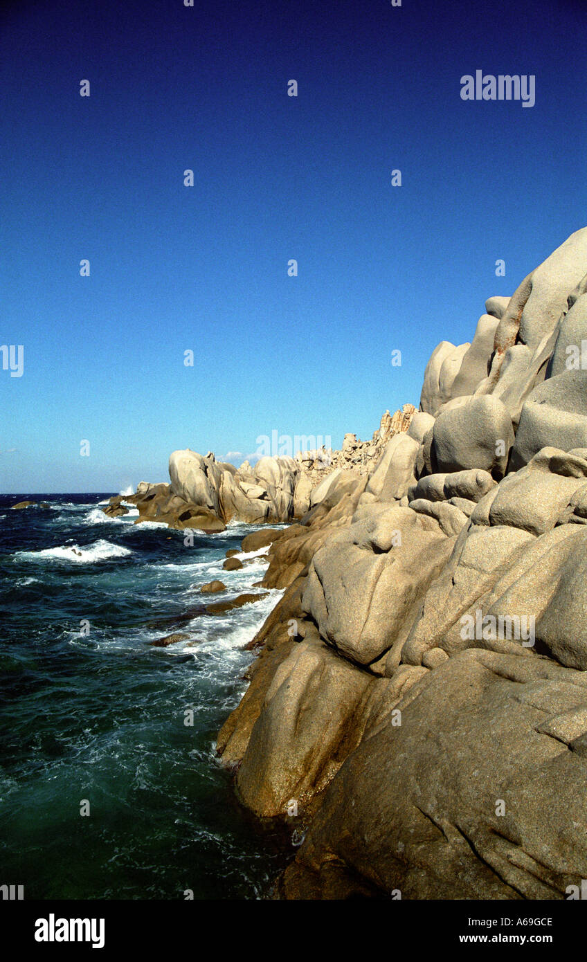 Wind Swept Granite Rock Formations North Coast Sardinia Stock Photo - Alamy