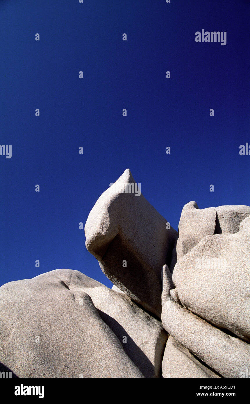 Wind Swept Granite Rock Formations North Coast Sardinia Stock Photo - Alamy