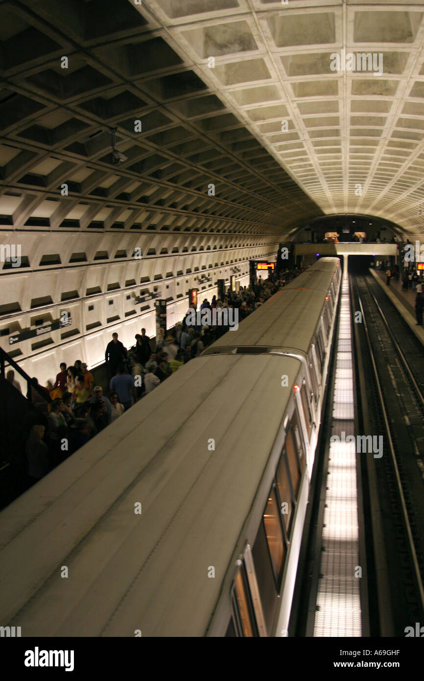 Underground Metro Subway Washington DC USA Stock Photo - Alamy