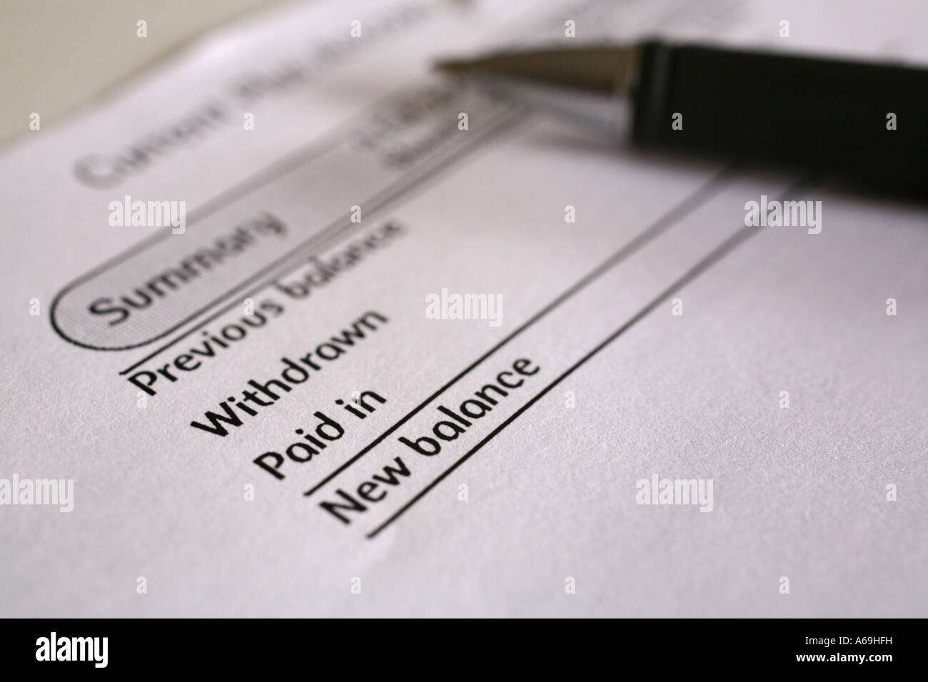 Bank statement hi-res stock photography and images - Alamy