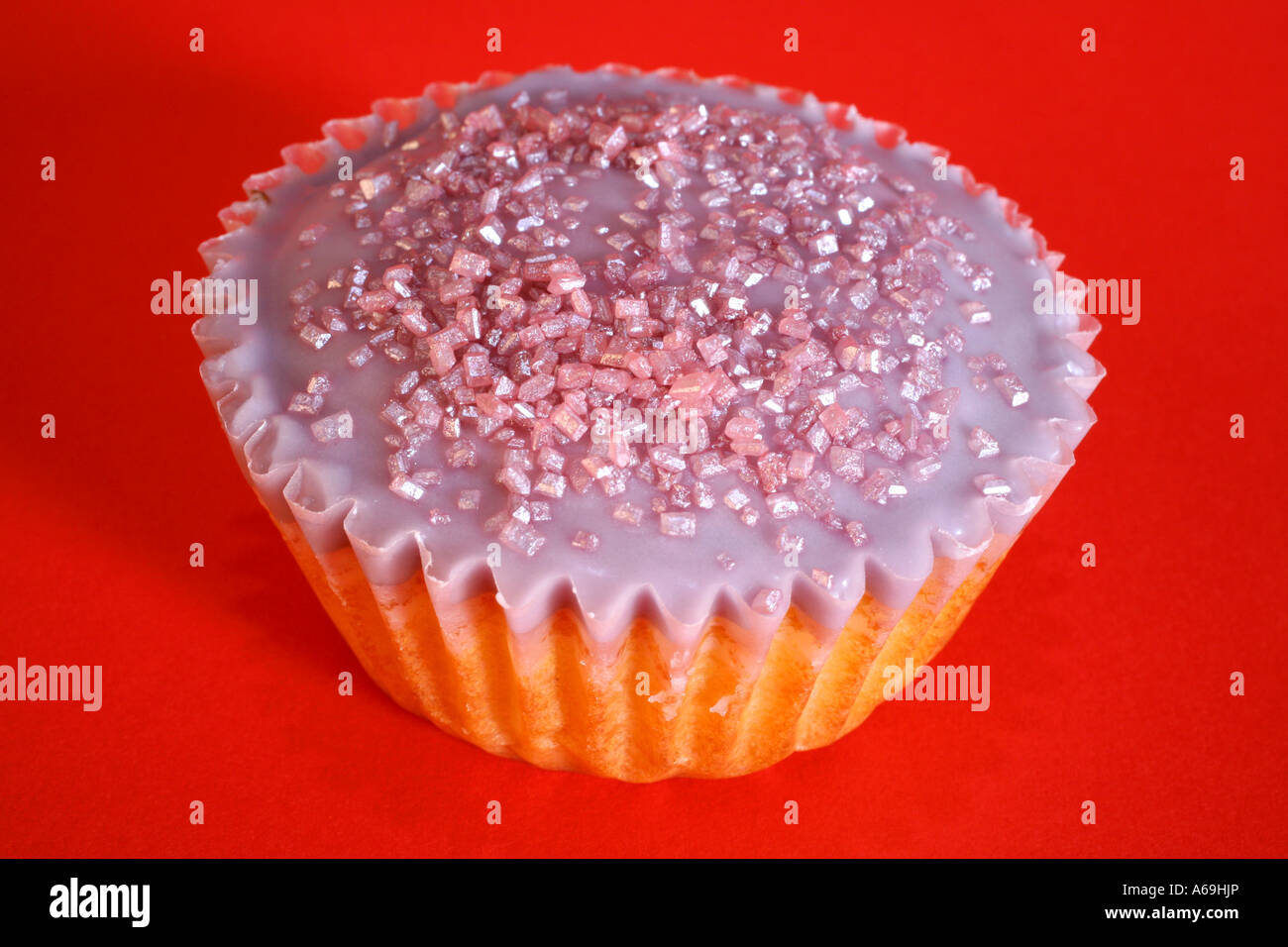 Iced and decorated cup cake Stock Photo - Alamy
