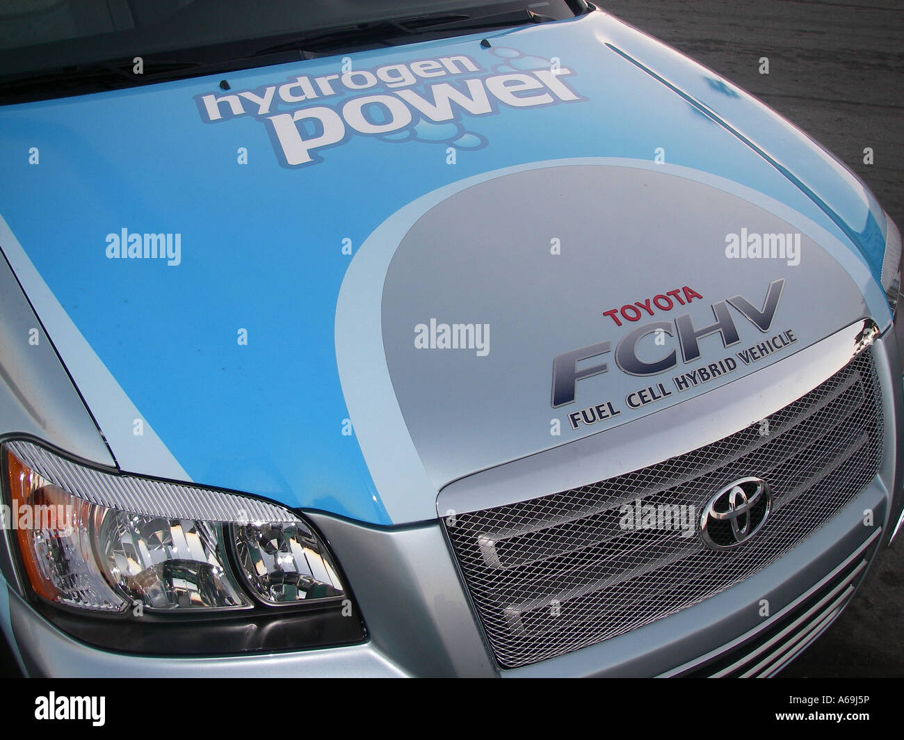 Front end shot of Toyota fuel cell car.Hydrogen powered Stock Photo - Alamy