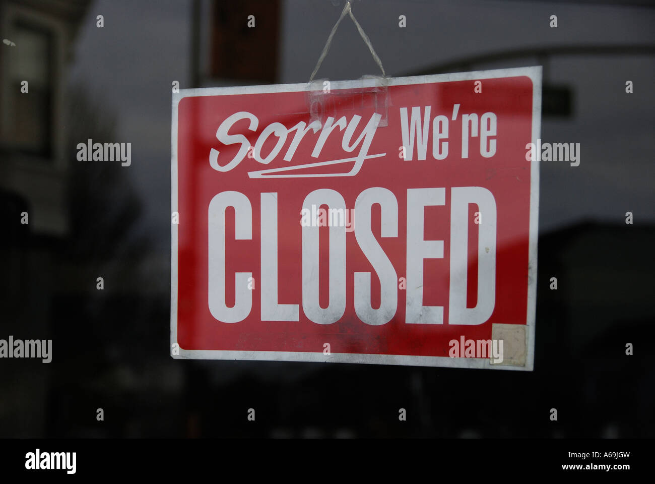 "A "Closed sign", cafe, USA Stock Photo - Alamy