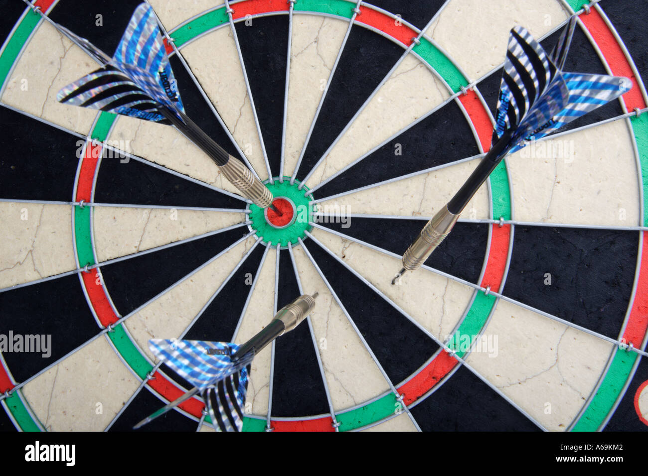 Darts in a dartboard Game of throwing darts at a target Stock Photo - Alamy