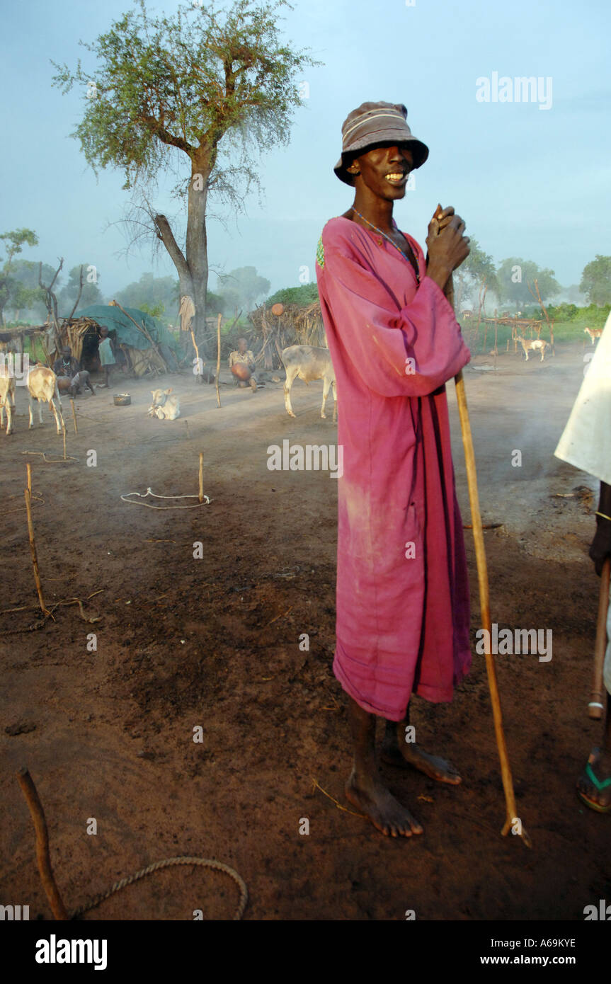 The semi nomadic Dinka tribe at the cattle camp, Rumbek, South Sudan ...