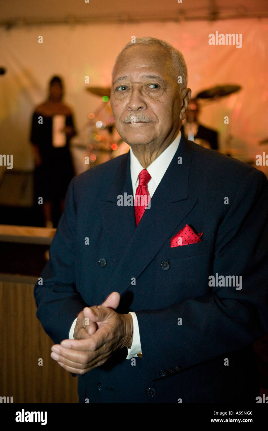 Former mayor David Dinkins attends a social function in New York City ...
