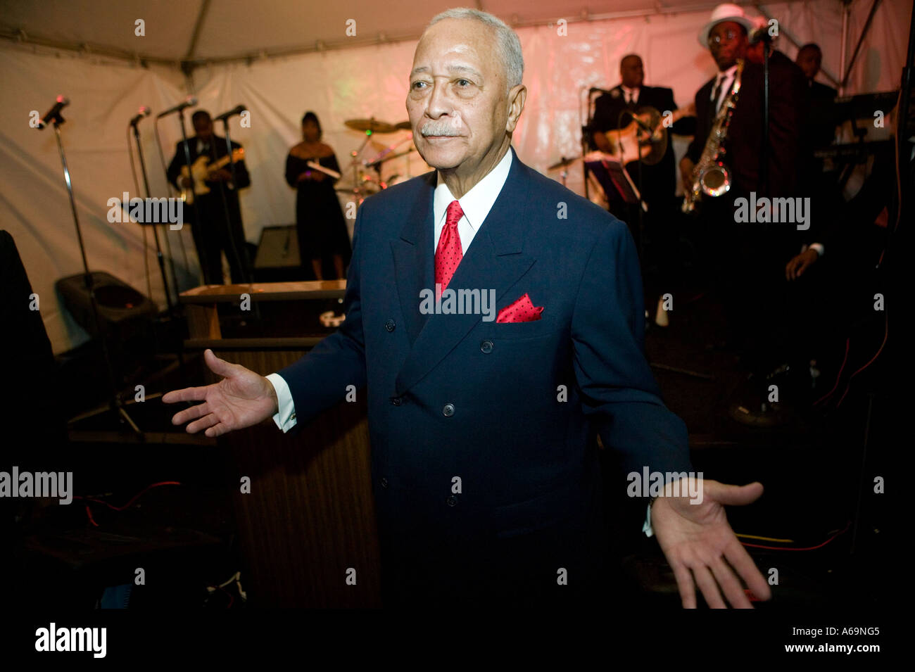 Former mayor David Dinkins attends a social function in New York City ...