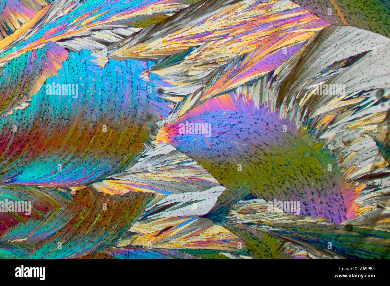 Microscope mineralogy chemistry rainbow colours hi-res stock ...