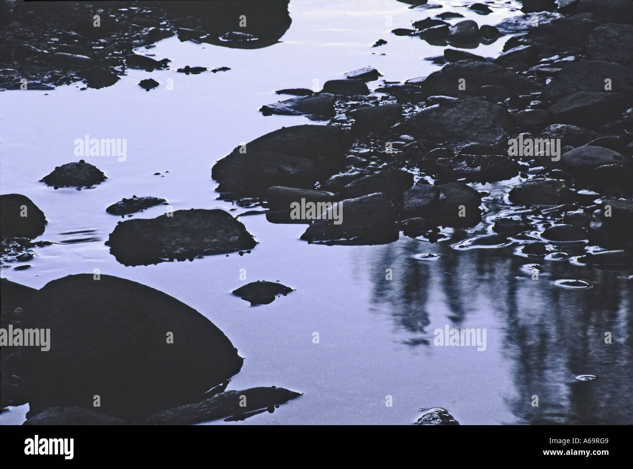 Stream Bed at Dusk during Low Tide Downstream of Kerry Hole Waterfall ...