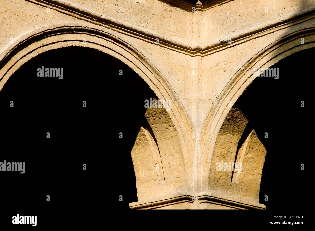 Neoclassical arches (18th century) with a pigeon, Seville, Spain Stock ...
