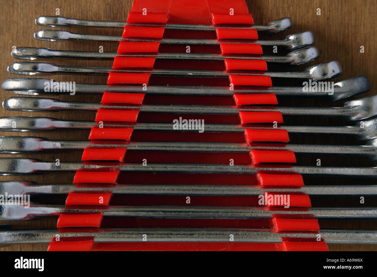 series of wrench tools in a row Stock Photo - Alamy