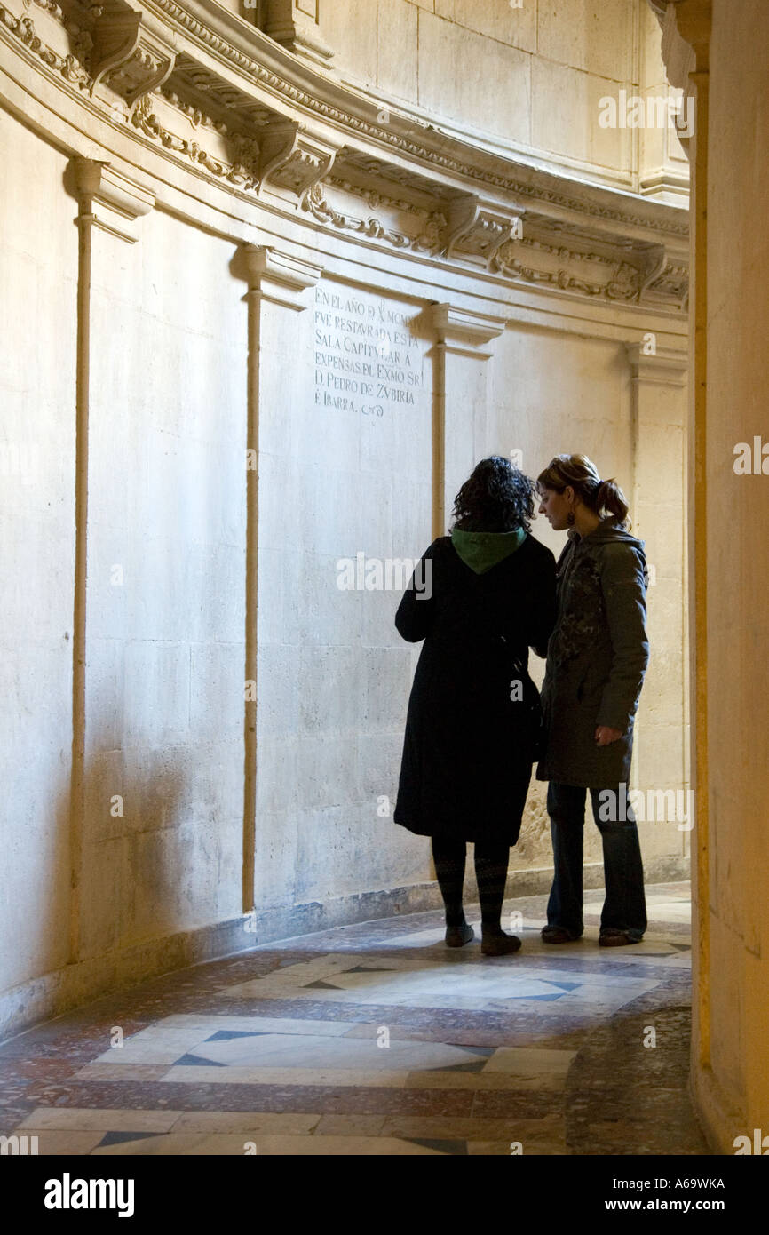 Curved corridor inside the Cathedral of Seville, Spain Stock Photo - Alamy