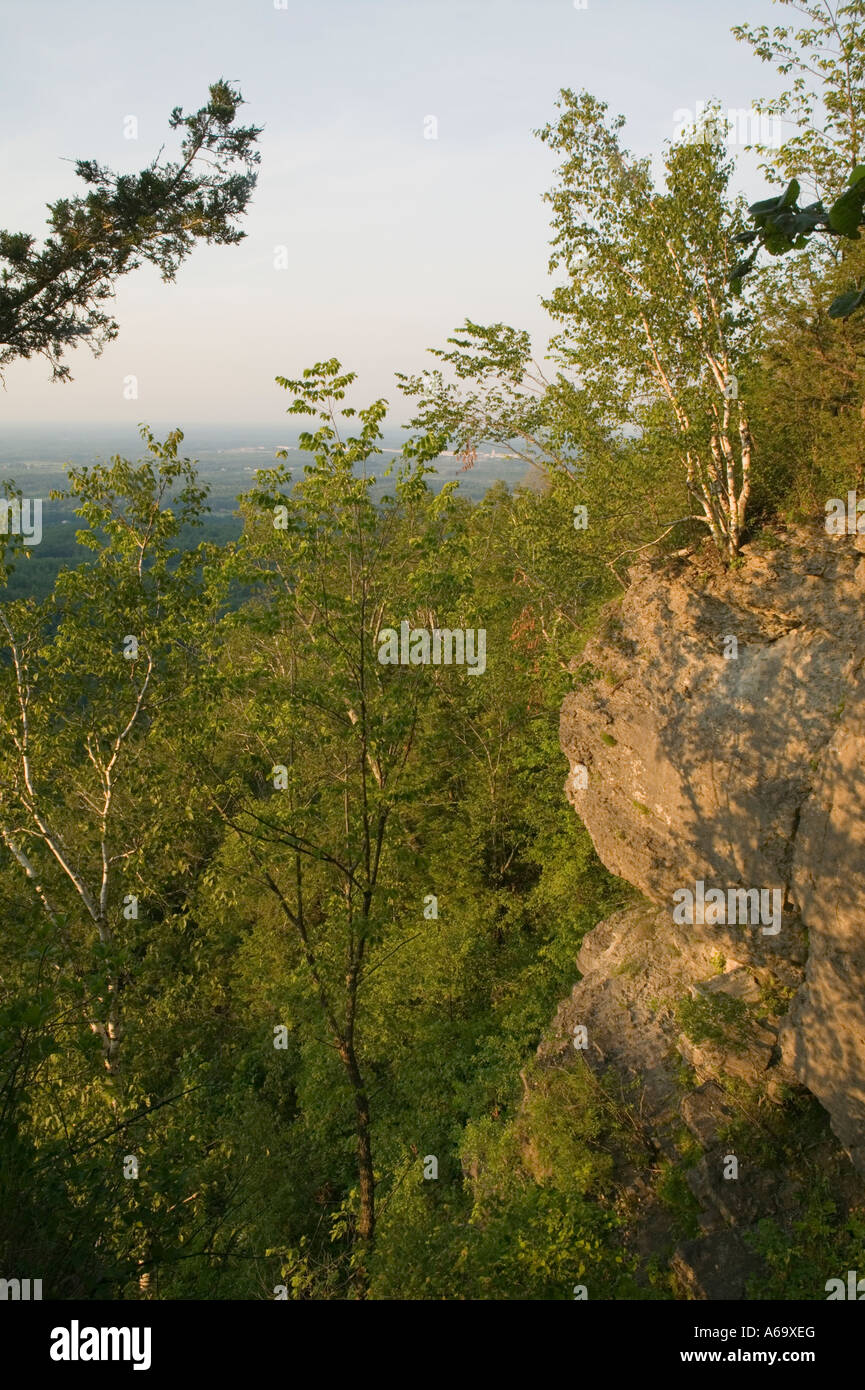 Escarpment bluffs John Thatcher State Park Albany County New York Stock ...