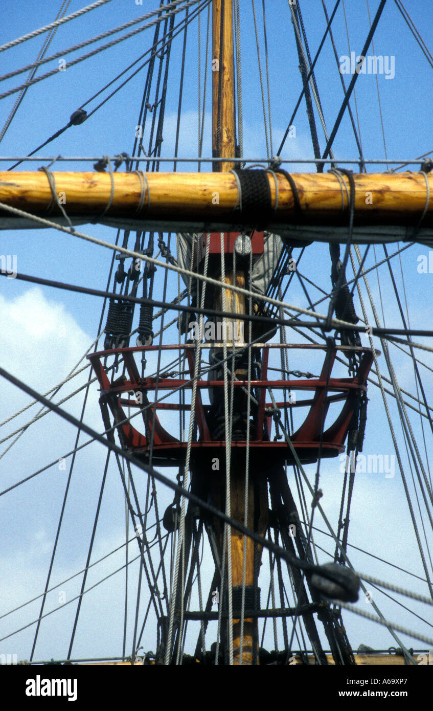 Tall Ship Mask-Crowsnest England.Tallships Stock Photo - Alamy