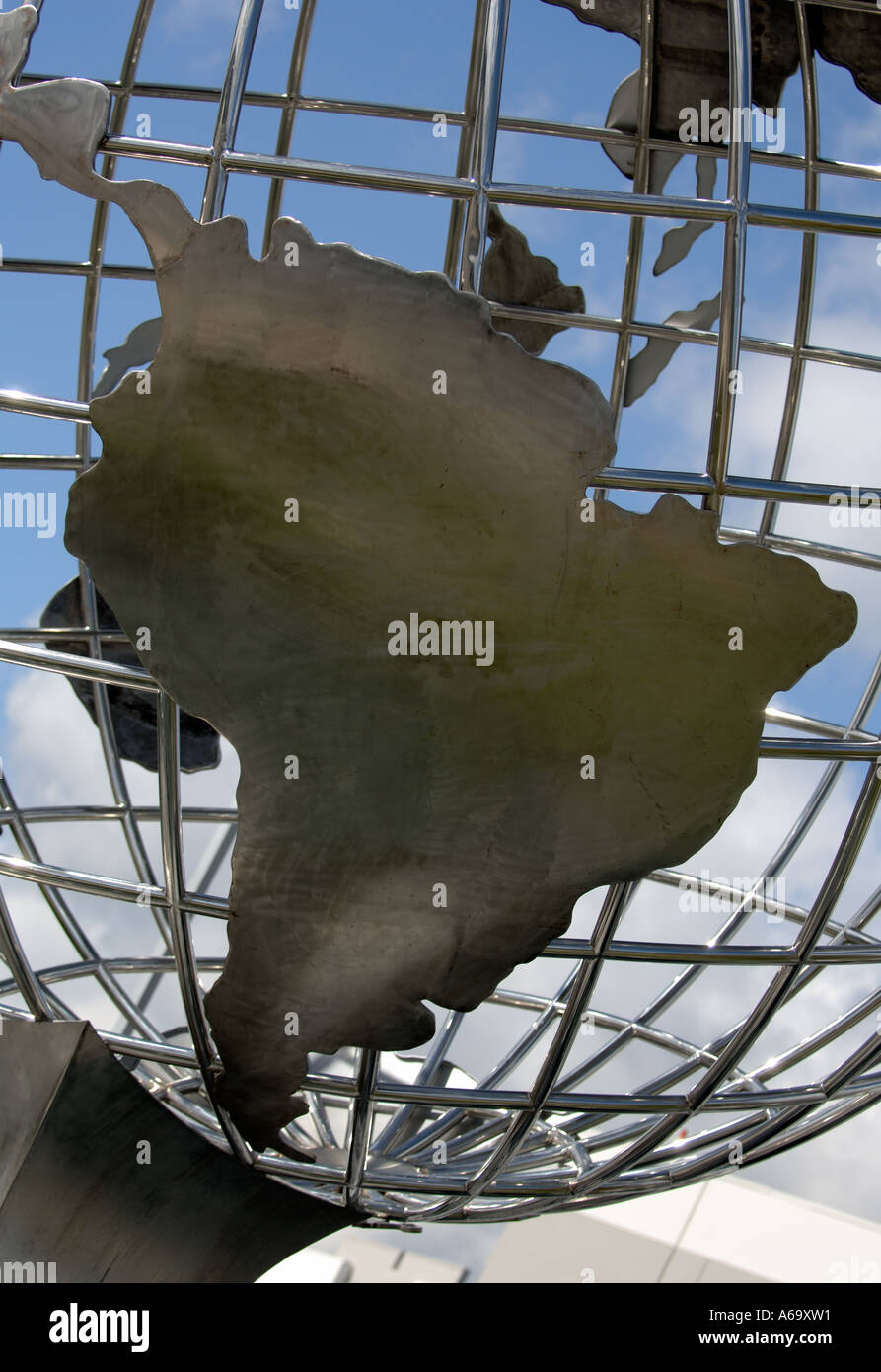 Sculpture World Globe spherical metallic globe sculpture Stock Photo ...