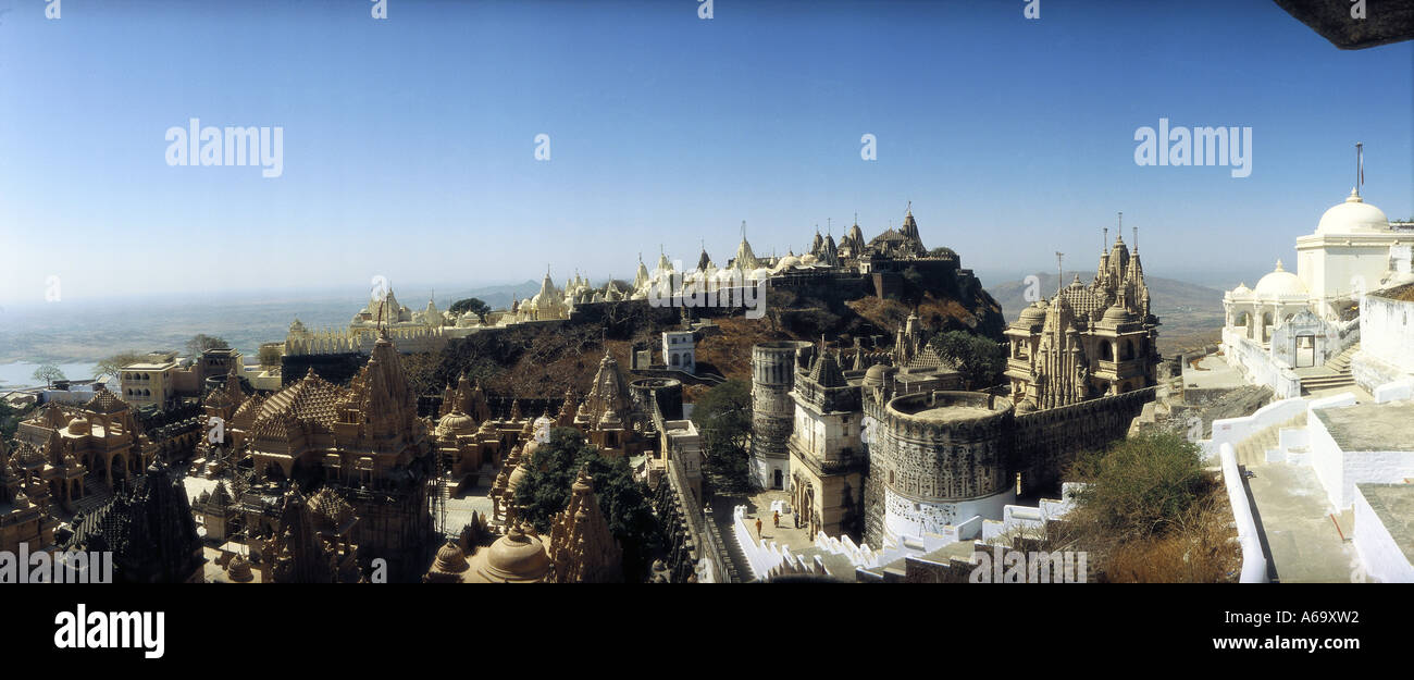 Palitana Jain Temple Complex atop Shatrunjay Mountain at Palitana ...