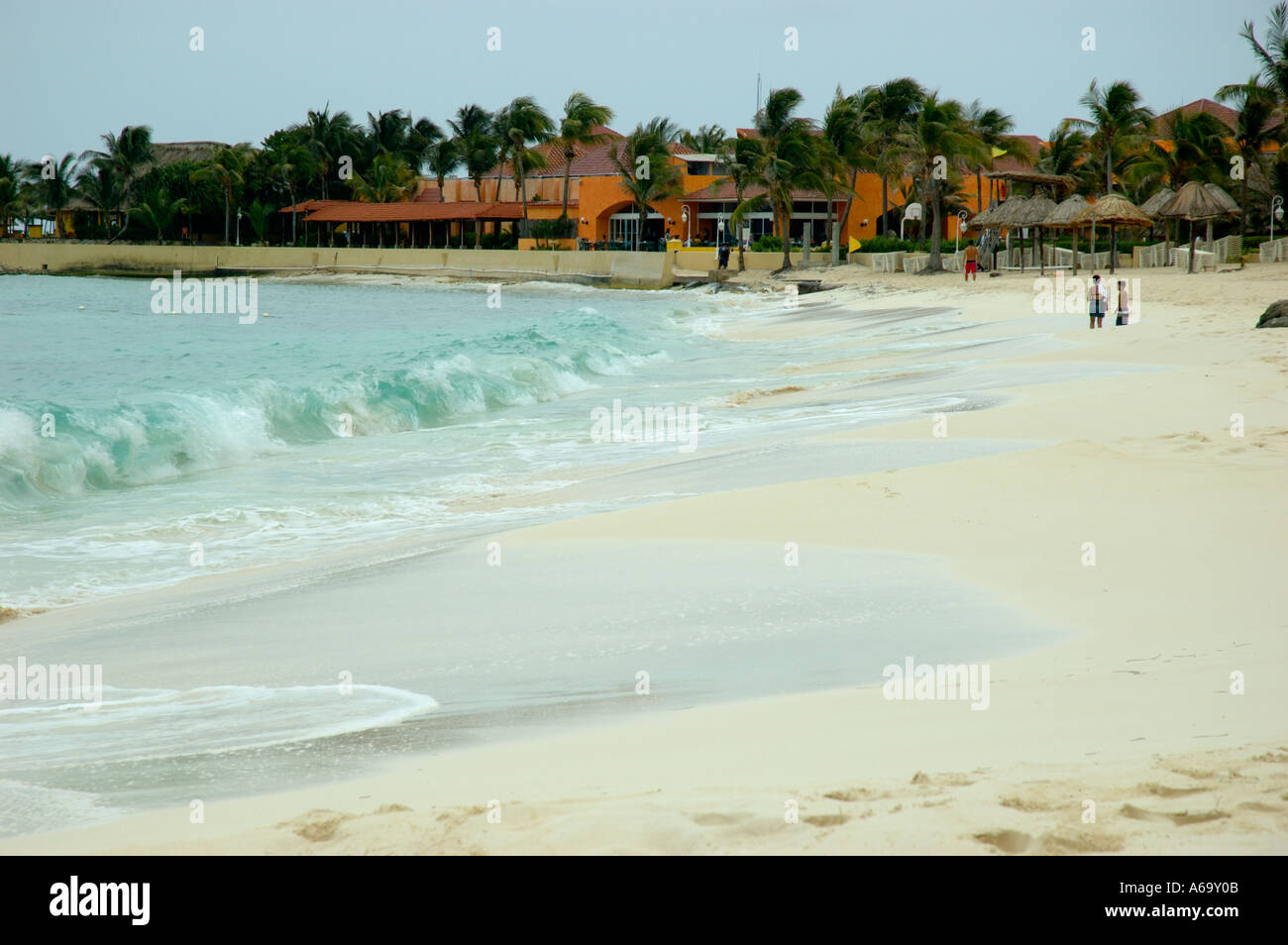 Cancun beach with resort in background Stock Photo - Alamy