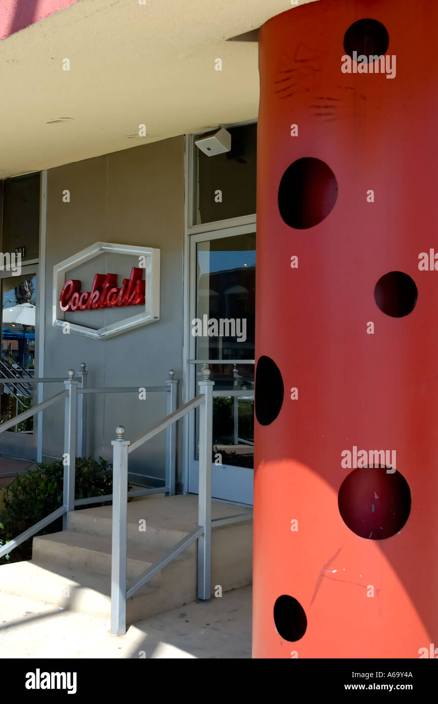 Typical american diner Storefront with cocktails sign Stock Photo - Alamy