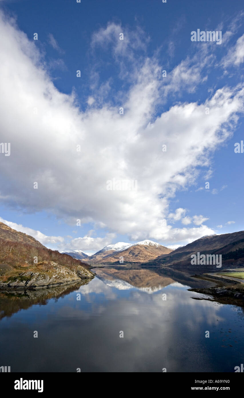 A view from the main road bridge across Loch Creran, Scotland UK Stock ...