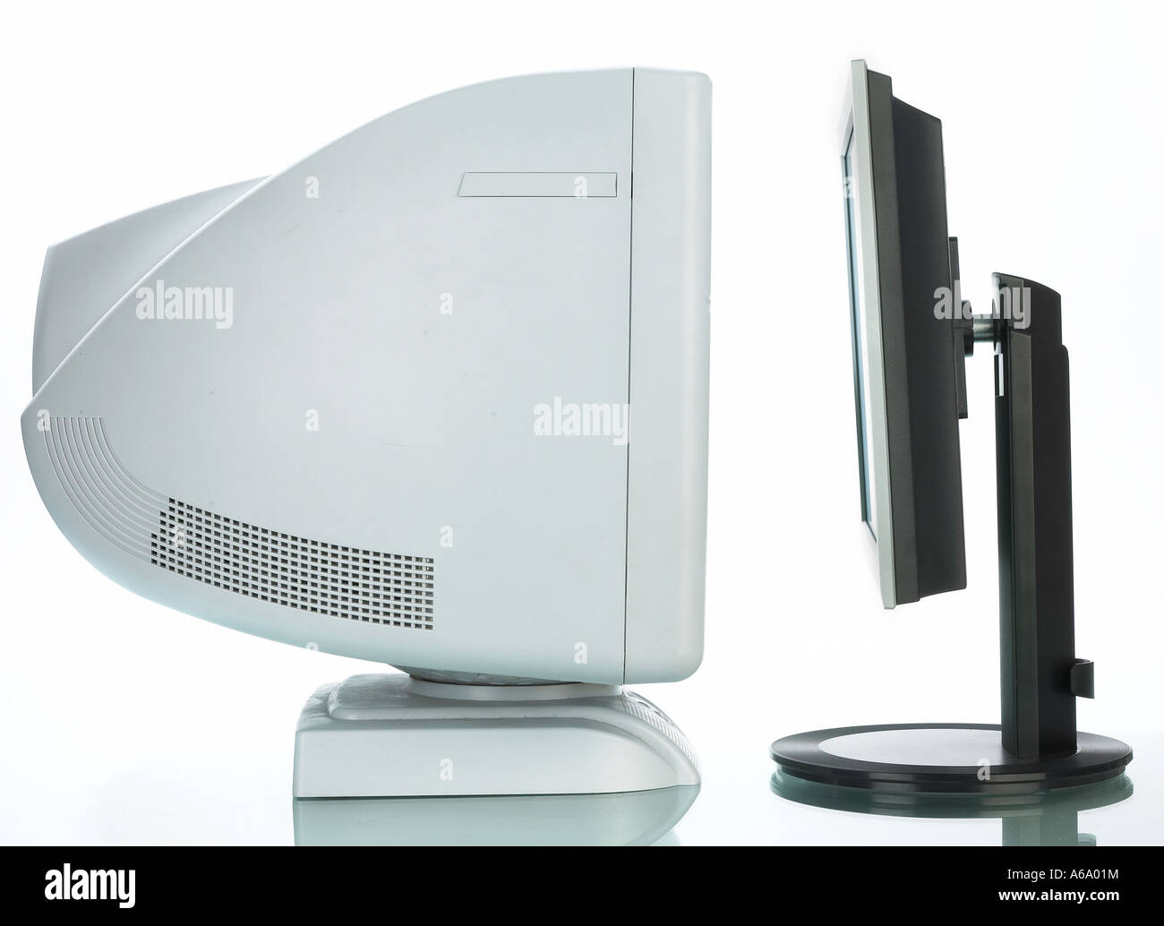 TFT versus CRT face off Stock Photo - Alamy
