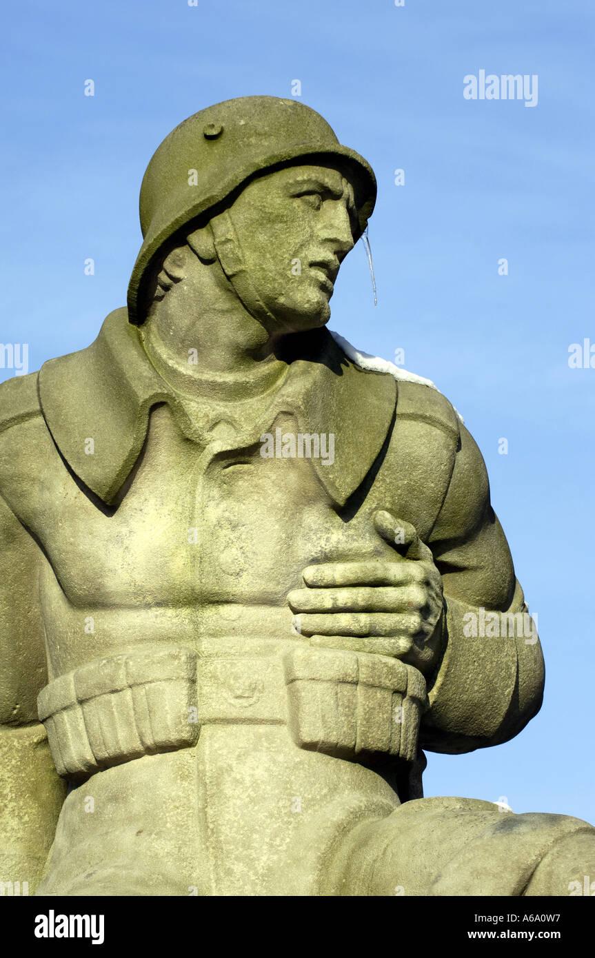 detail german soldier army military male man world war memorial buende ...