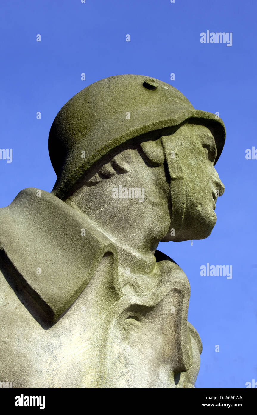 detail german soldier army military male man world war memorial buende ...