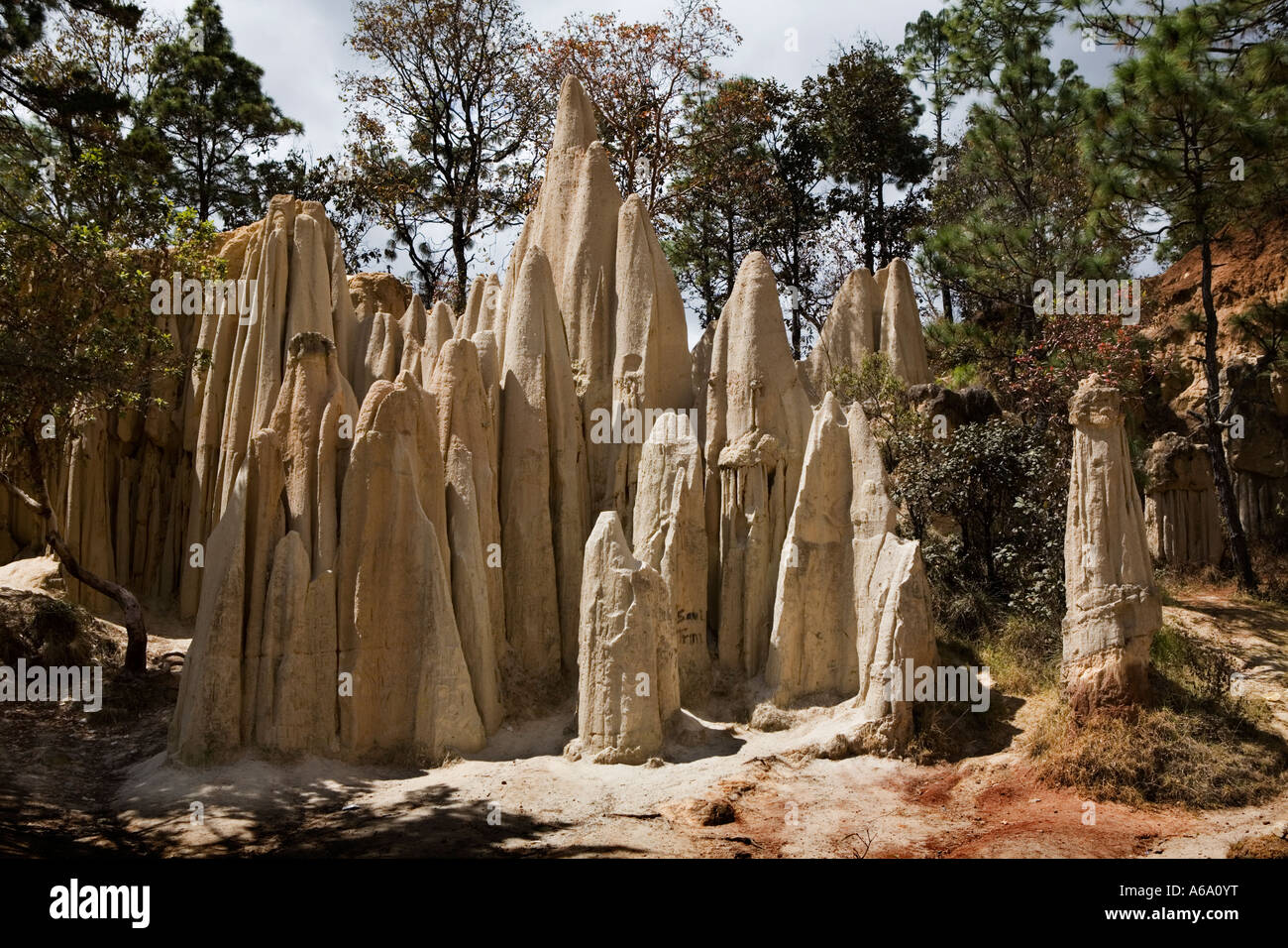 Los riscos sandstone formations Momostenango Guatemala Stock Photo - Alamy