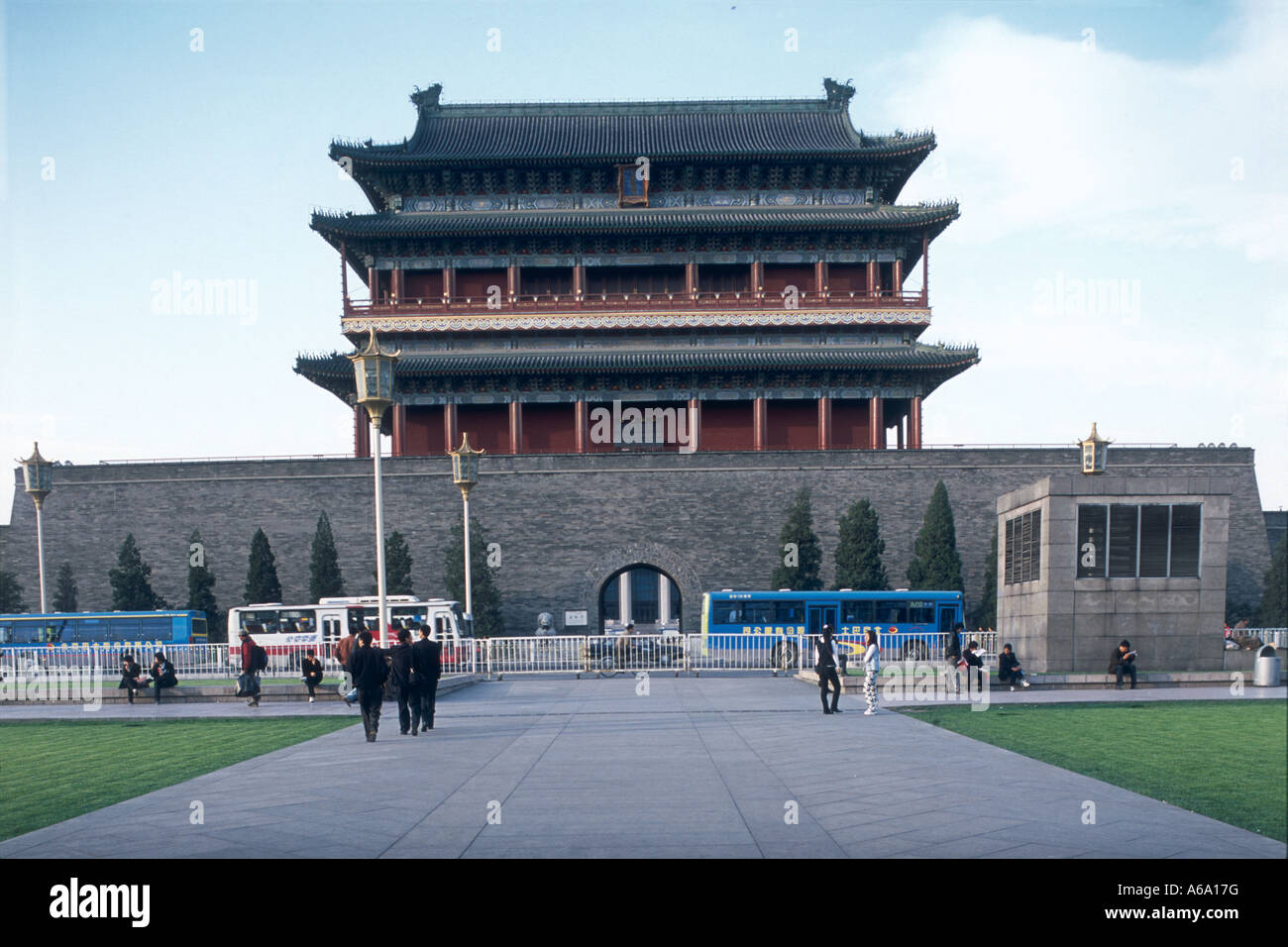 China, Beijing, Tian'an Men Square, Qian Men, exterior of tower housing ...
