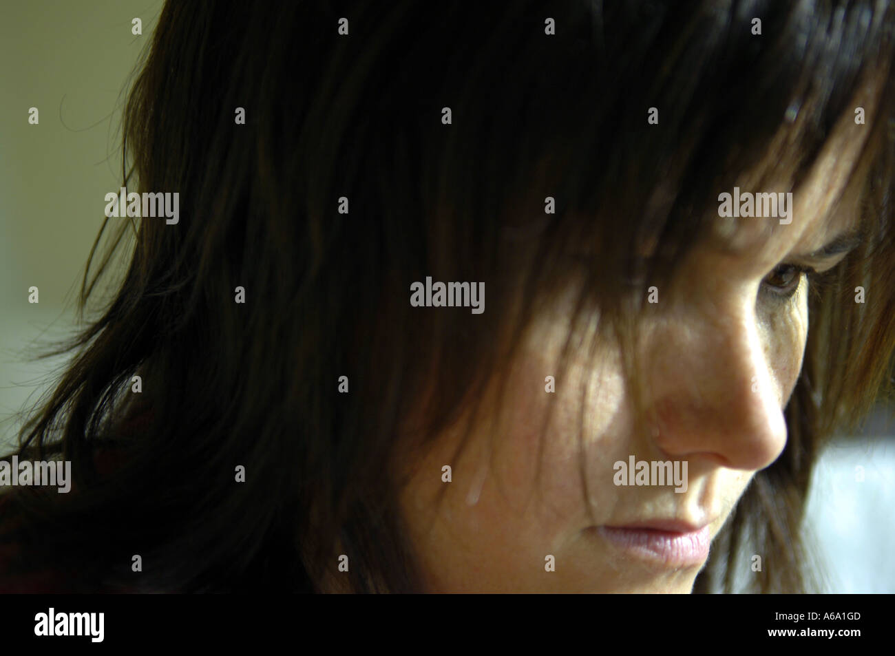 woman female face close up portrait horizontal colour color Stock Photo ...