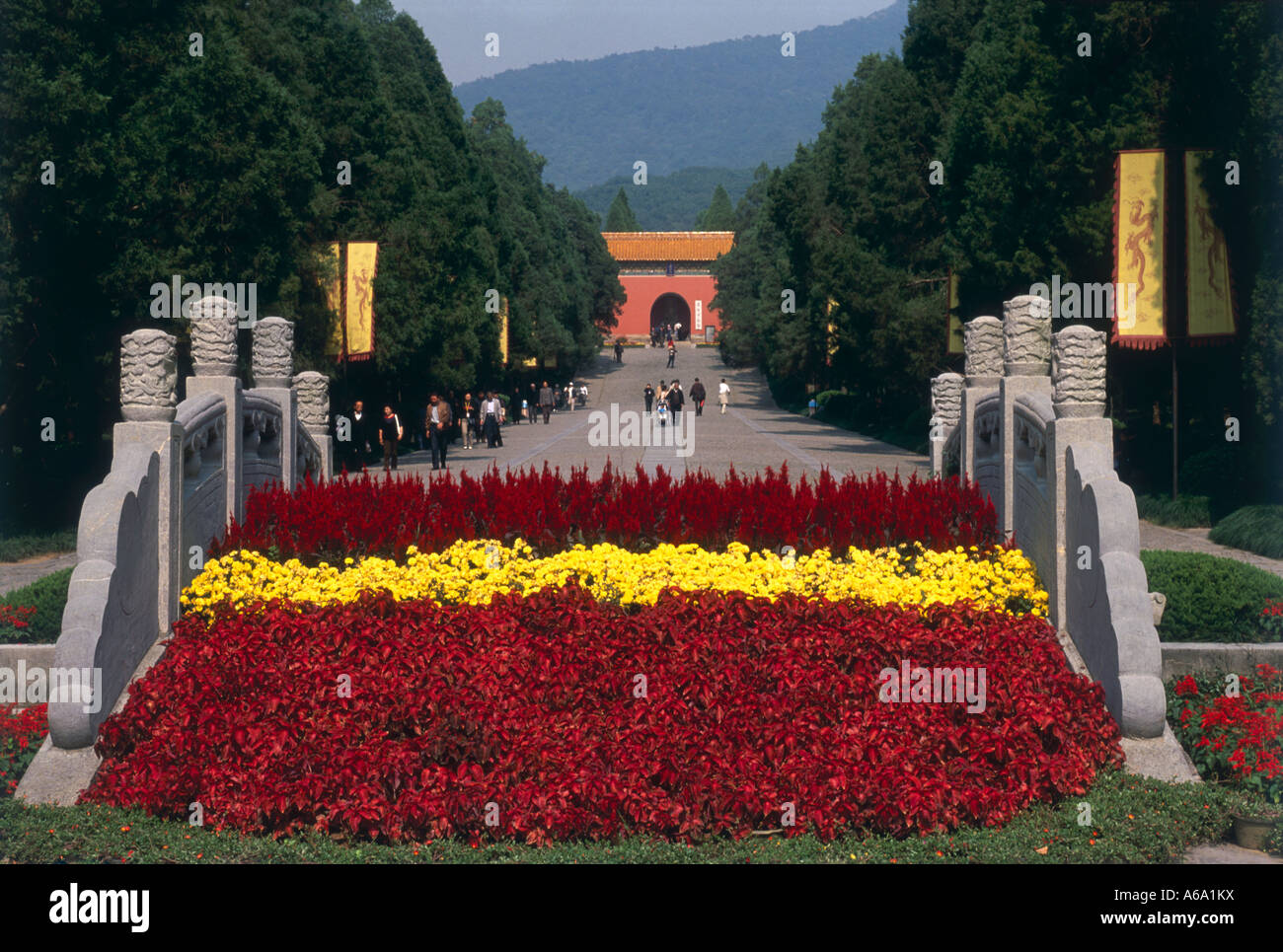 China, Jiangsu, Nanjing, Zijin Shan (Purple Mountain), Xiao Ling Tomb ...