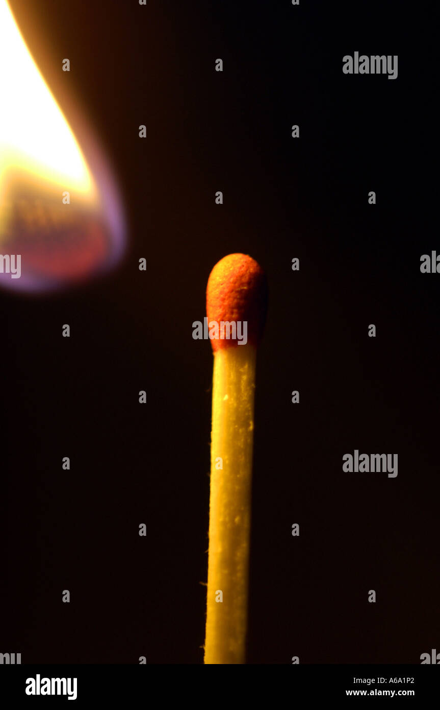 match matchstick flame fire combustion burning burn black background ...