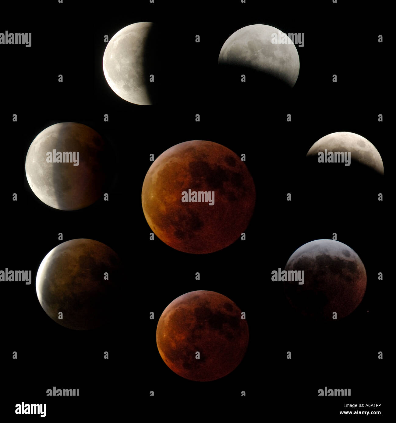 Total lunar eclipse March 3rd 2007 Stock Photo - Alamy