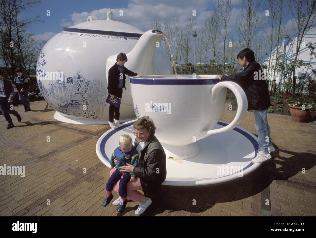 Giant Teapot and Cup Glasgow Garden Festival Scotland UK Stock Photo ...
