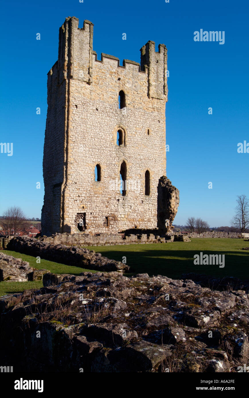 Helmsley Castle North York Moors England Stock Photo - Alamy