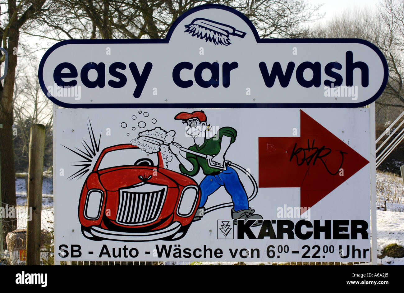 easy car wash sign germany german deutsch deutschland europe european ...