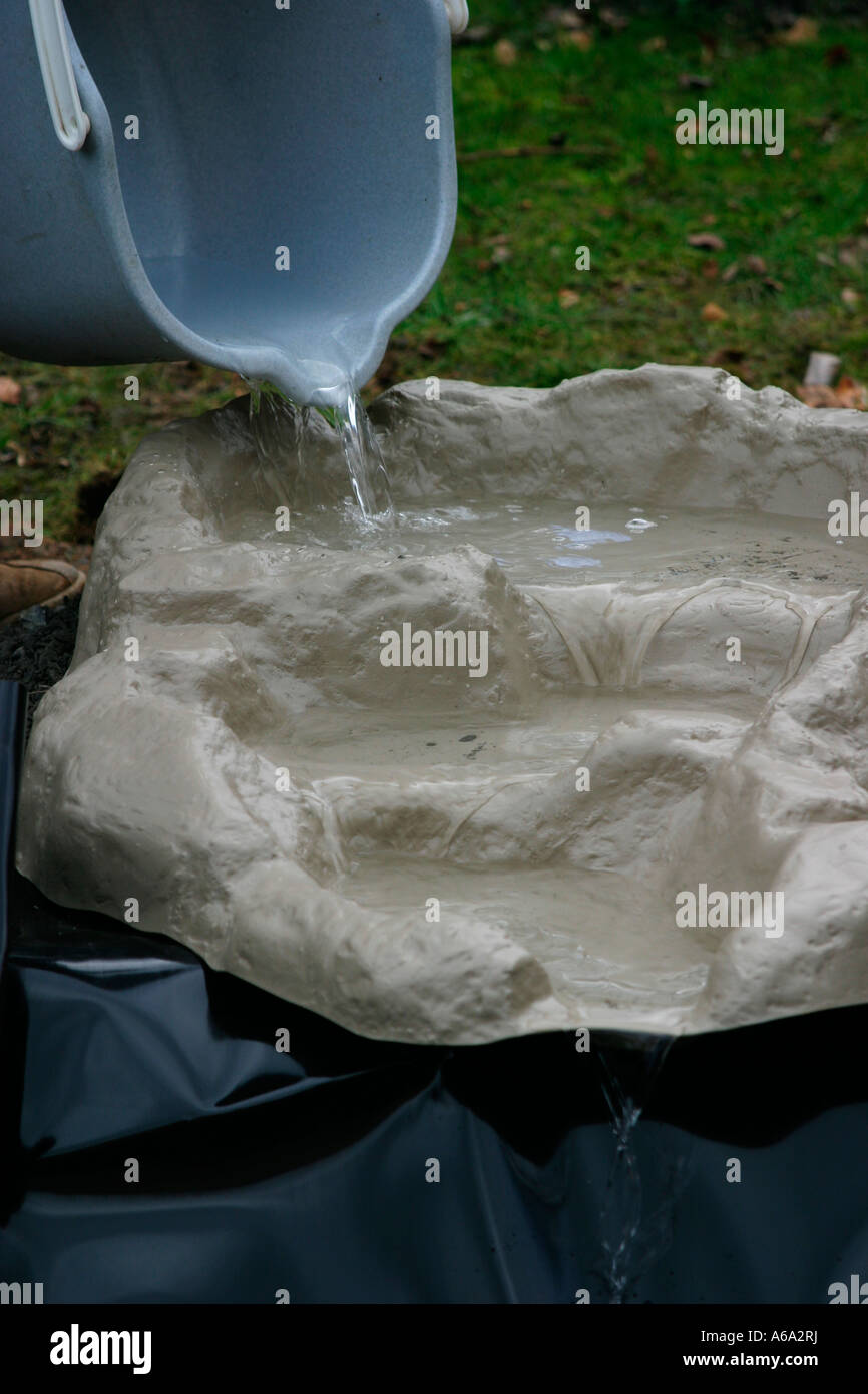 BUILDING A WATERFALL STEP 10 FILL WATERFALL SECTION WITH WATER TO TEST ...