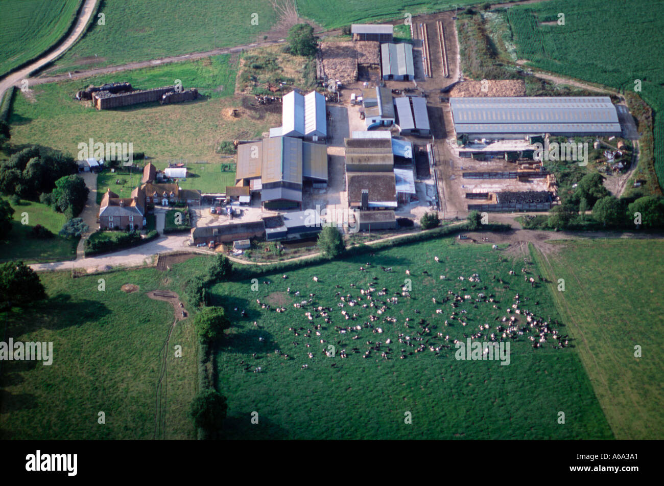 Aerial View of Farm Hampshire UK Stock Photo - Alamy